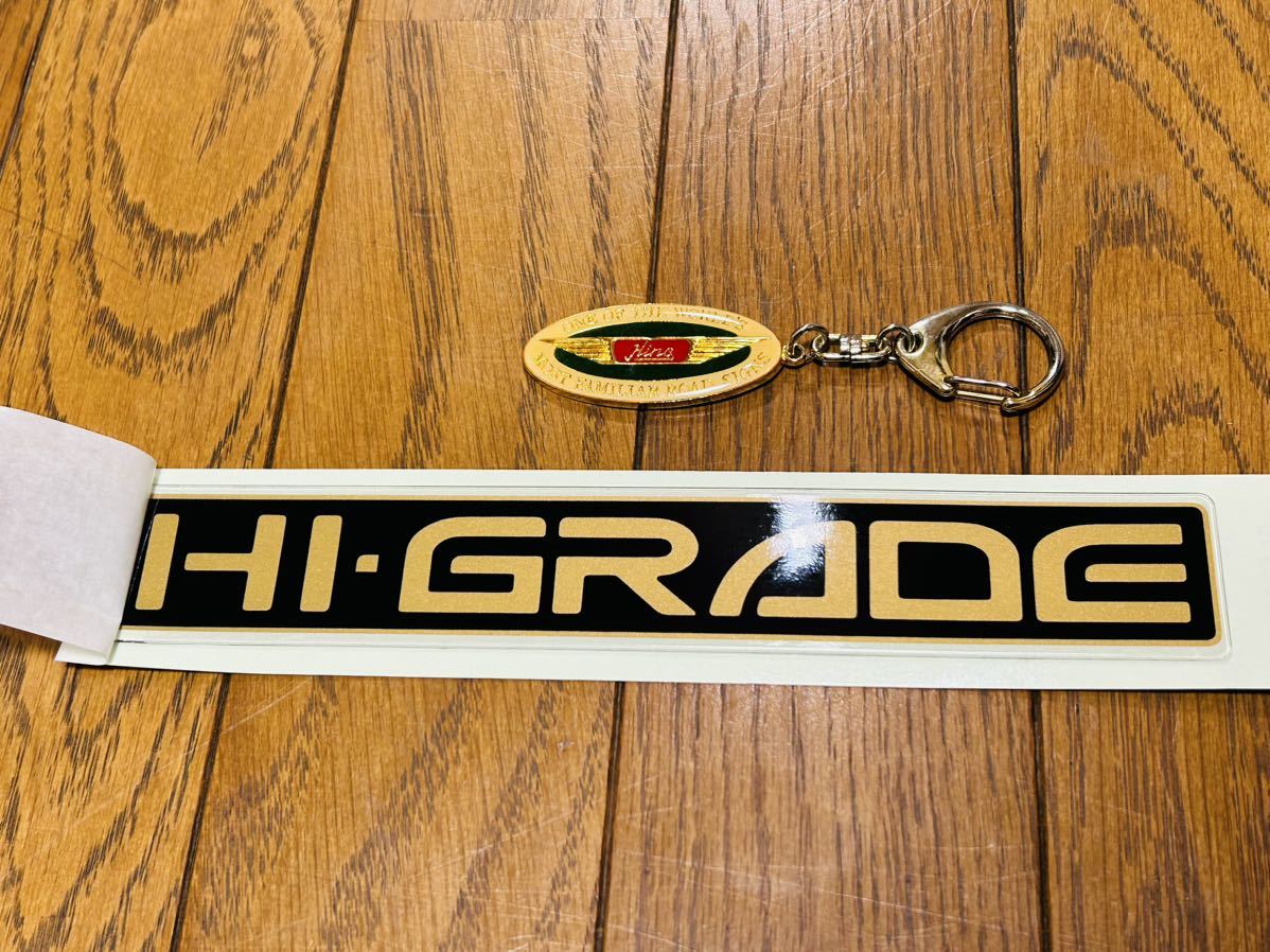 【目立った傷や汚れなし】日野 ハイグレード エンブレム オーナメント ステッカー HI-GRADE 激レア 希少 当時物 デコトラ レトロ ...