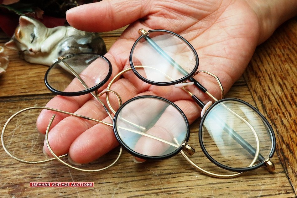 【やや傷や汚れあり】ALGHA WORKS / SAVILE ROW サヴィルロウ ビンテージ オールド メガネ 眼鏡 ビートル ジョンレノン ...