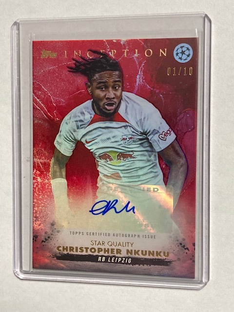 【未使用】2022-23 Topps Inception RB Leipzig Red Autograph Christopher ...