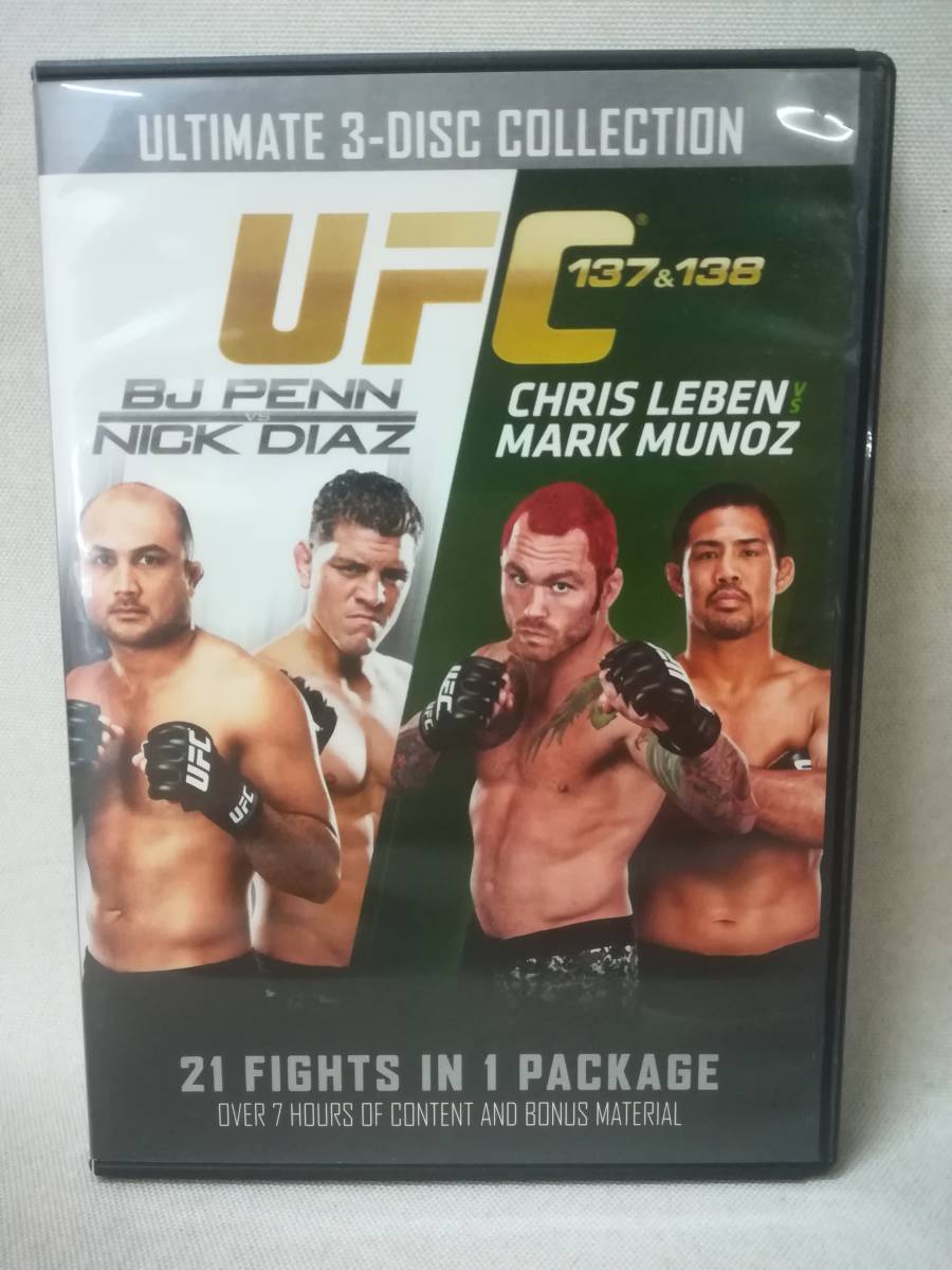 【傷や汚れあり】DVD 『UFC 137＆138 PENN VS DIAZ / LEBEN VS MUNOZ ※輸入盤 3枚組』総合格闘技 ...