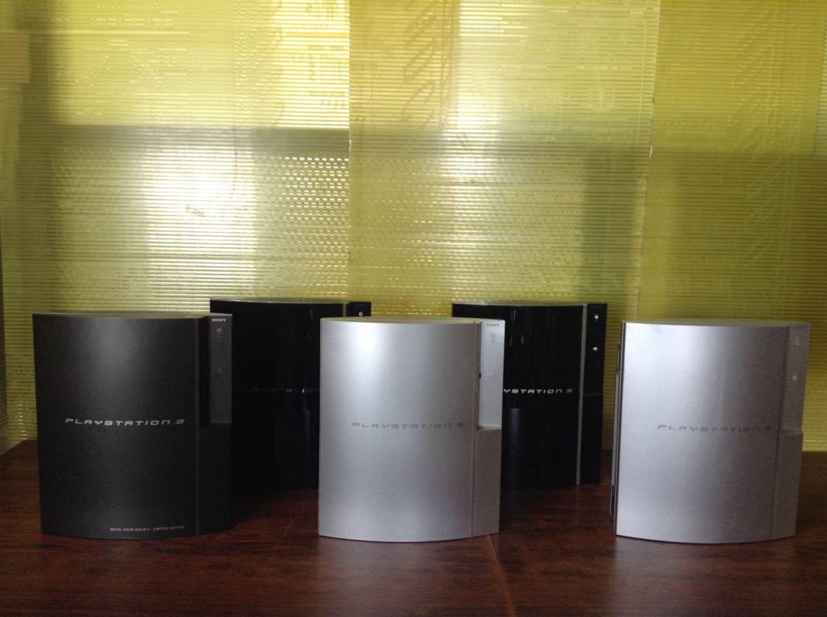 【やや傷や汚れあり】SONY PS3 PlayStation3 80GB 60GB 40GB CECHL00 CECHA00 CECHH00 Black Silver 5consoles ...