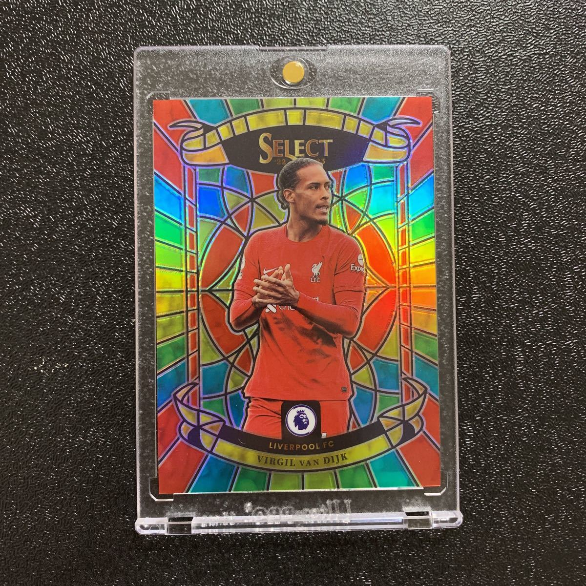 【未使用】2022-23 panini select premier league soccer Virgil Van Dijk stained glass ファンダイク リバプール オランダ ...