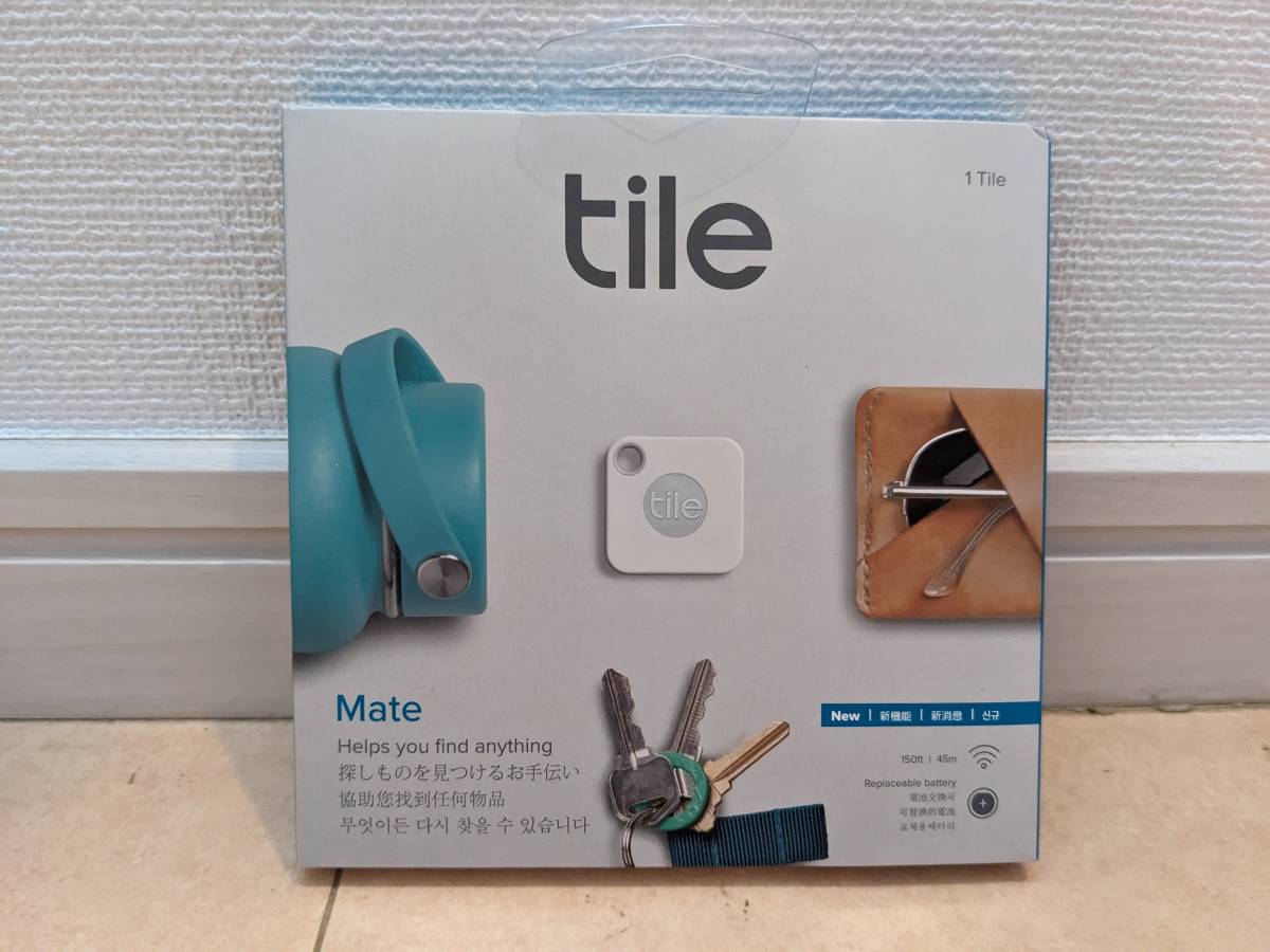 【未使用】Tile Mate 電池交換版 T5001 紛失防止タグ スマート スピーカー対応 Compatible with Alexa認定 ...