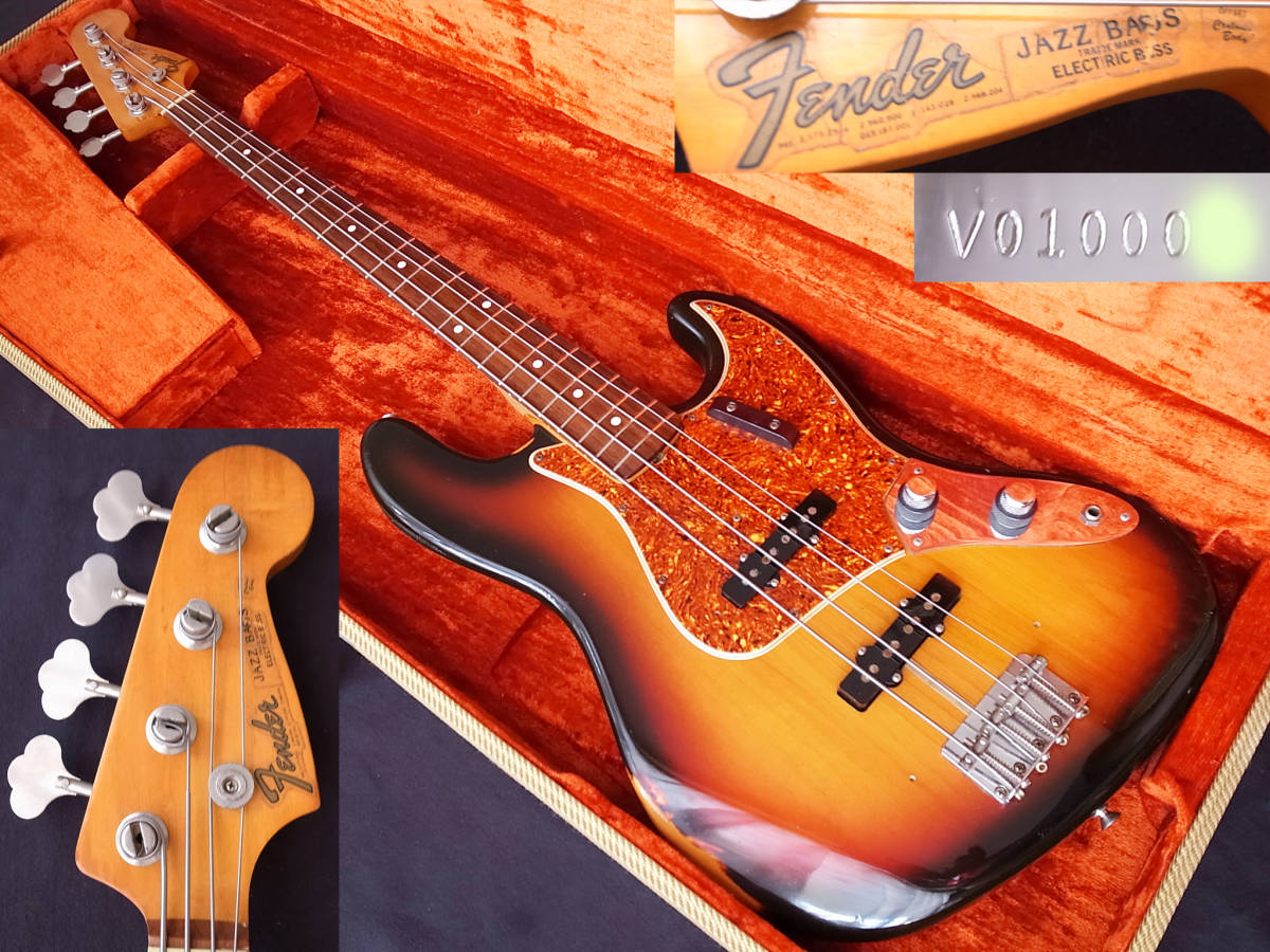 【傷や汚れあり】1983年 Fullerton Era American Vintage '62 Reissue Jazz Bass ...