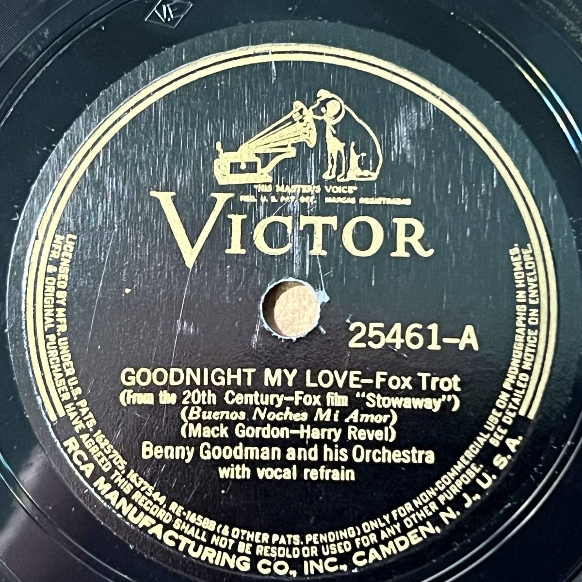 【傷や汚れあり】BENNY GOODMAN AND HIS ORCH. VICTOR Goodnight My Love/ ‘Taint No ...