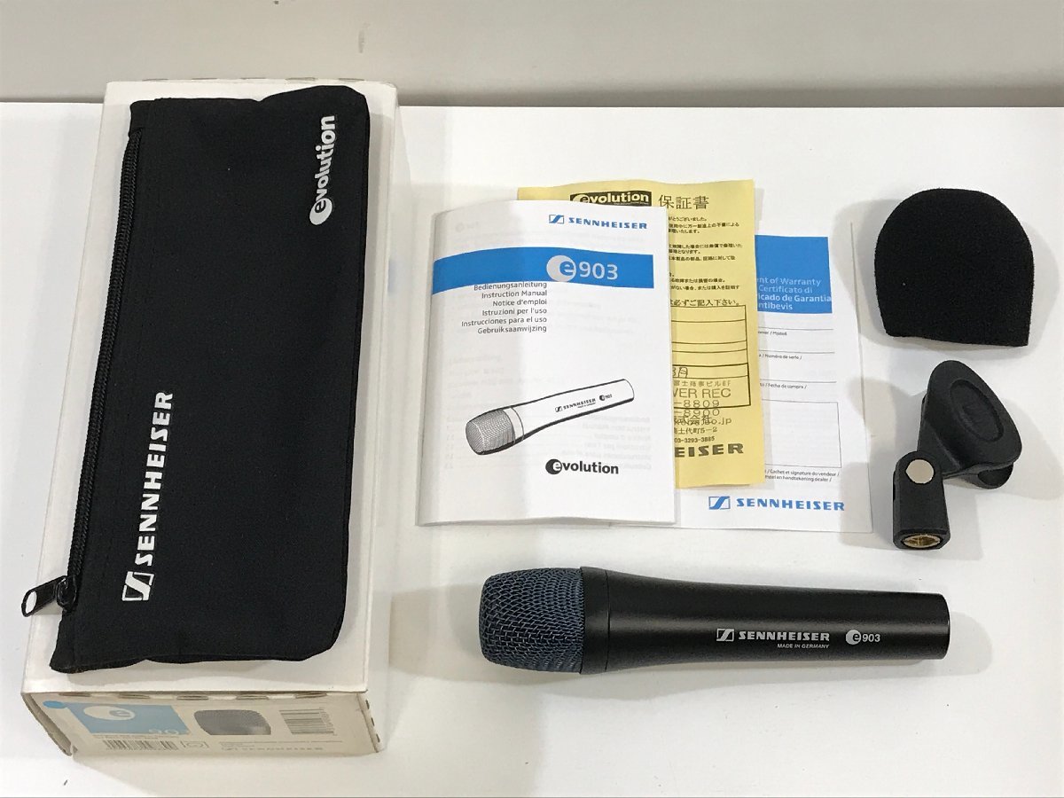 【やや傷や汚れあり】SENNHEISER E903 ダイナミックマイク 《簡易動作確認済》 マイクロホン MADE IN GERMANY ...