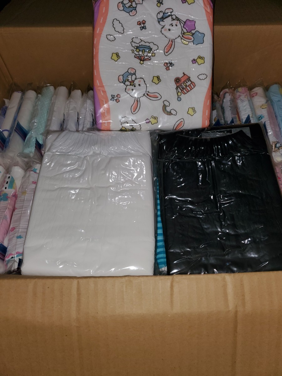 【未使用】ABDL plastic diaper Size M 個装20枚 テープ ビニール Abu LittleForBig Rearz ② ...