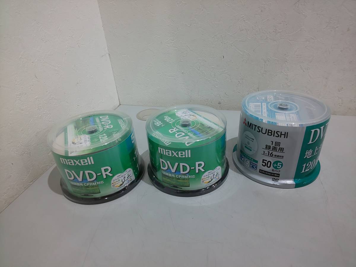 【未使用】52772★新品 Maxell CPRM対応 DRD120WPE.50SP/MITSUBISHI VHR12JP55SD5 120分 DVD-R 50枚×3セットの落札情報詳細 ...