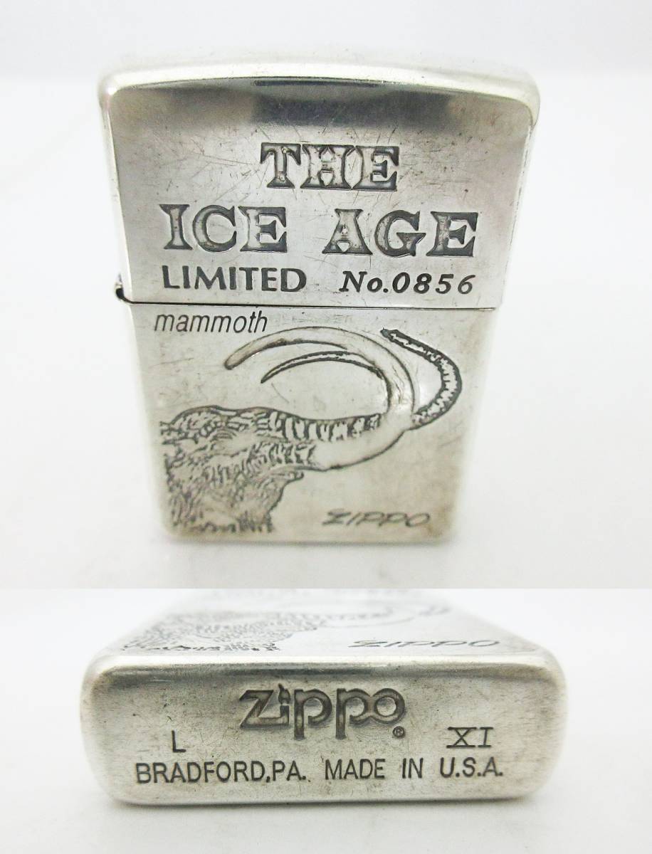 【やや傷や汚れあり】N7855【ZIPPO】ジッポー オイルライター★THE ICE AGE mammoth アイス・エイジ マンモス★シリアル入 L ★喫煙グッズ/アウトドア★動作品の落札 ...
