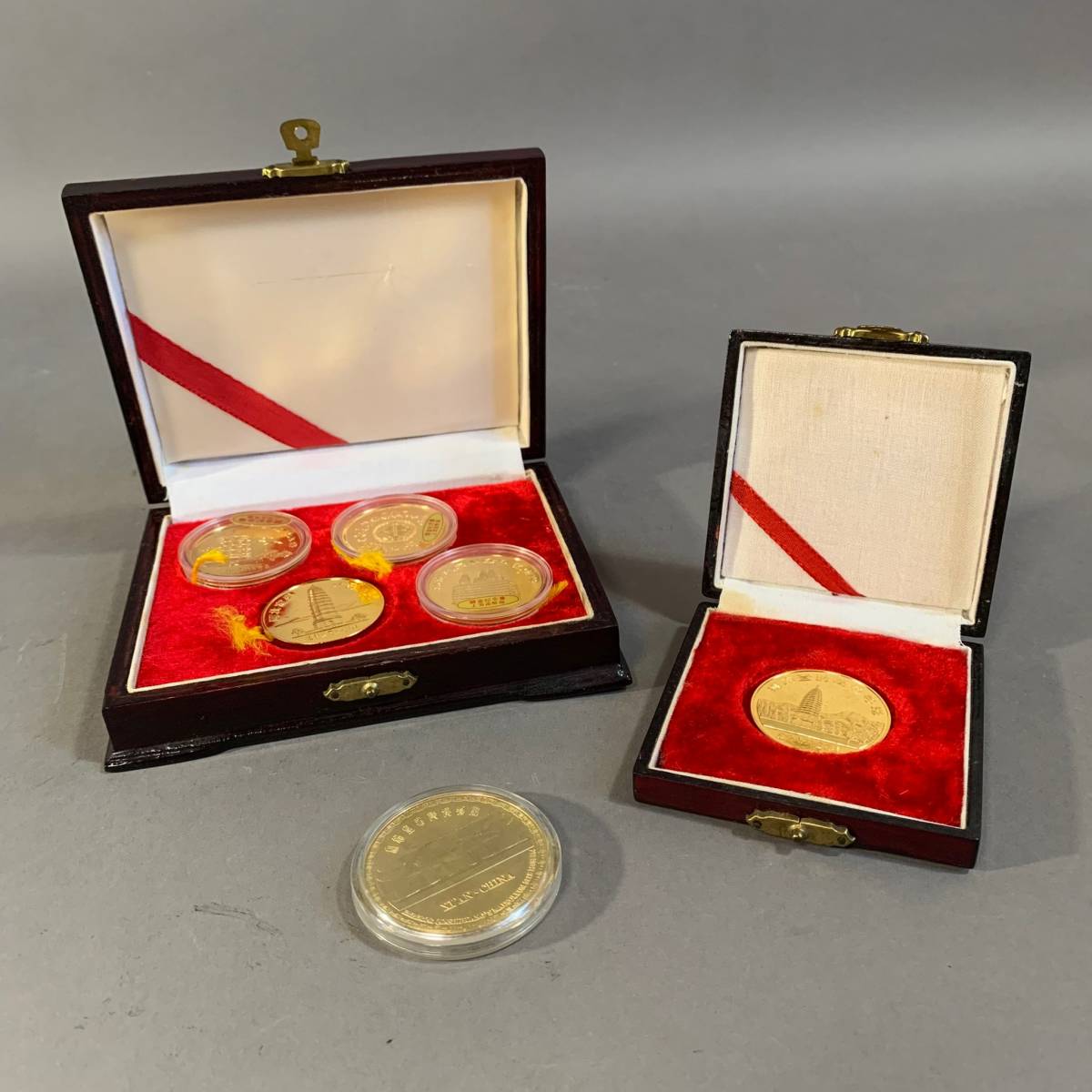 【目立った傷や汚れなし】MS165 精制記念章 SHANGHAI MINT 上海造幣局 他 記念メダル 6枚セット コイン 河南登封崇岳寺塔 ...