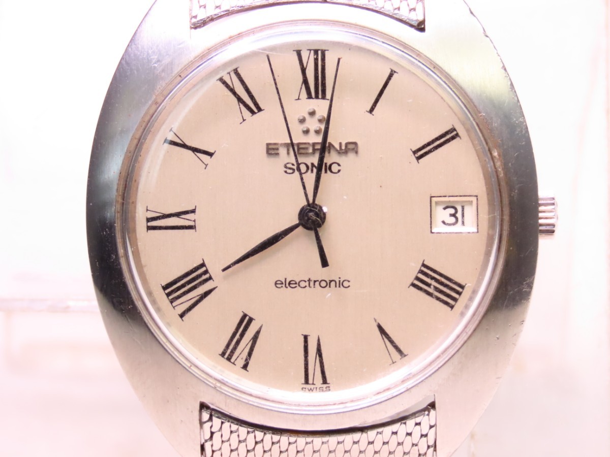 【やや傷や汚れあり】♪ 稼働 電池新品 高級レア！ ETERNA エテルナ ELECTRONIC エレクトロニック SONIC ソニック ...