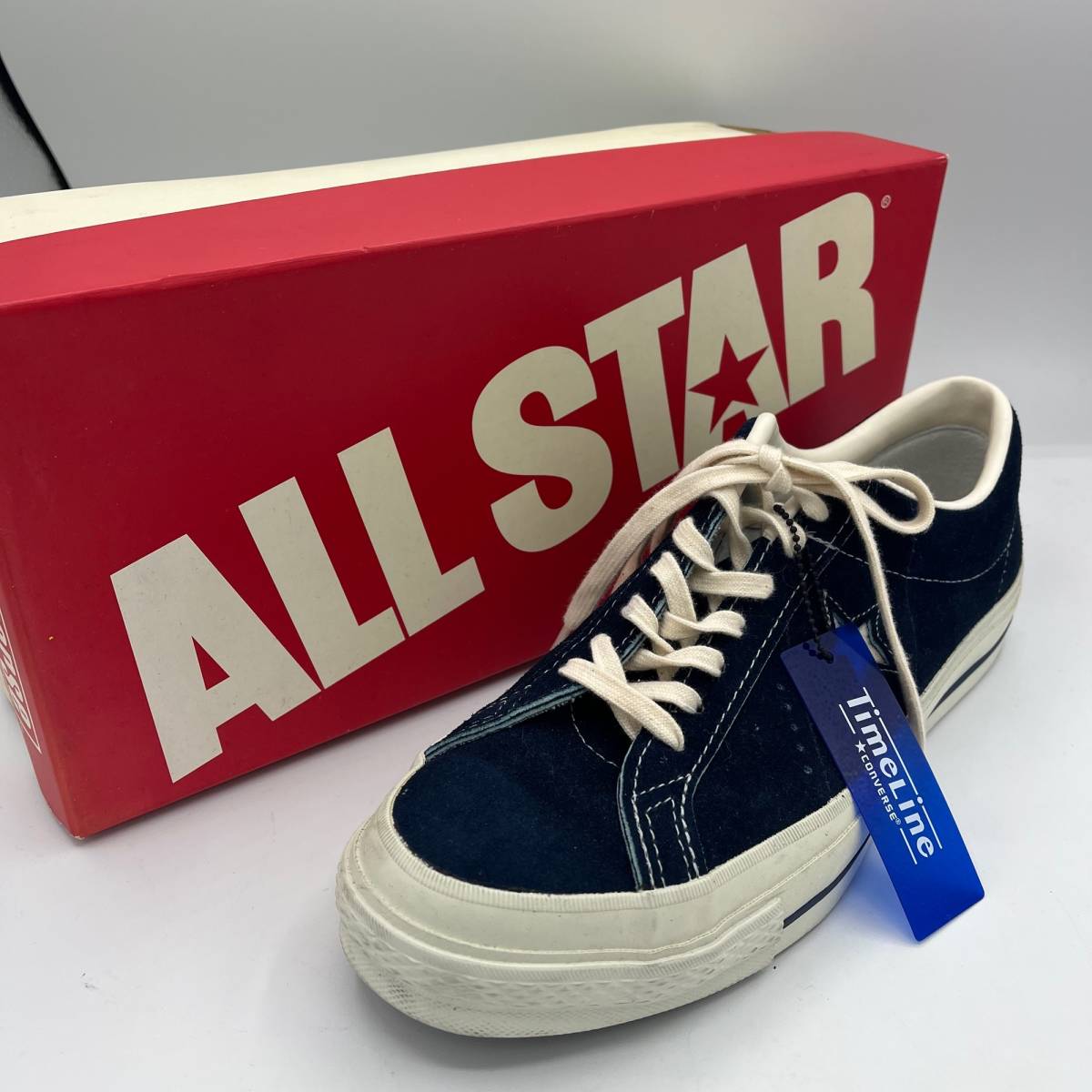 【未使用】② CONVERSE HEEL STAR ONE STAR TIME LINE BLACK 黒 日本製 コンバース タイムライン ...