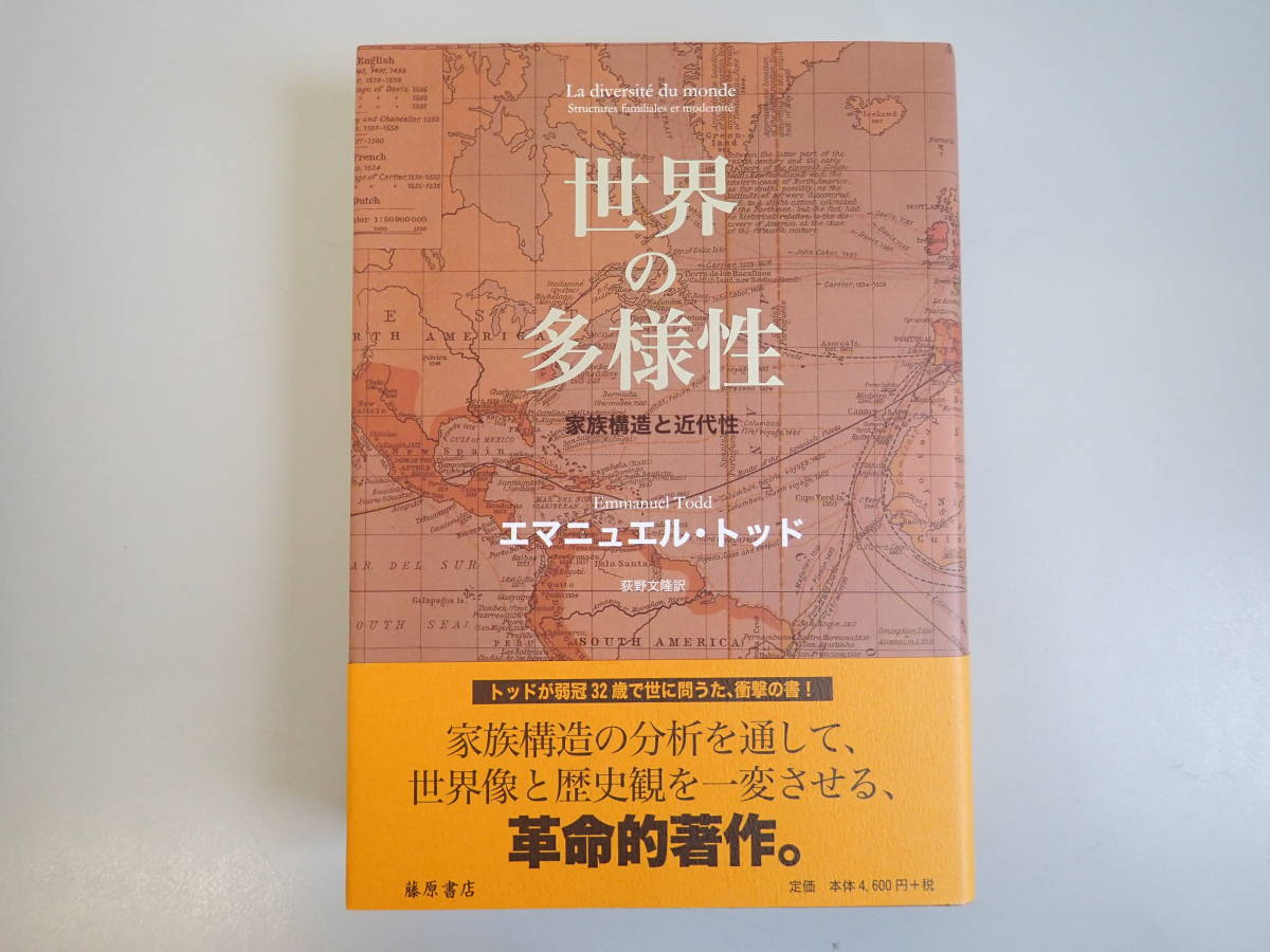 【やや傷や汚れあり】E7DΦω 初版本 帯付き『世界の多様性』家族構造と近代性 エマニュエル E・トッド 荻野文隆/訳 藤原書店 世界像 歴 ...