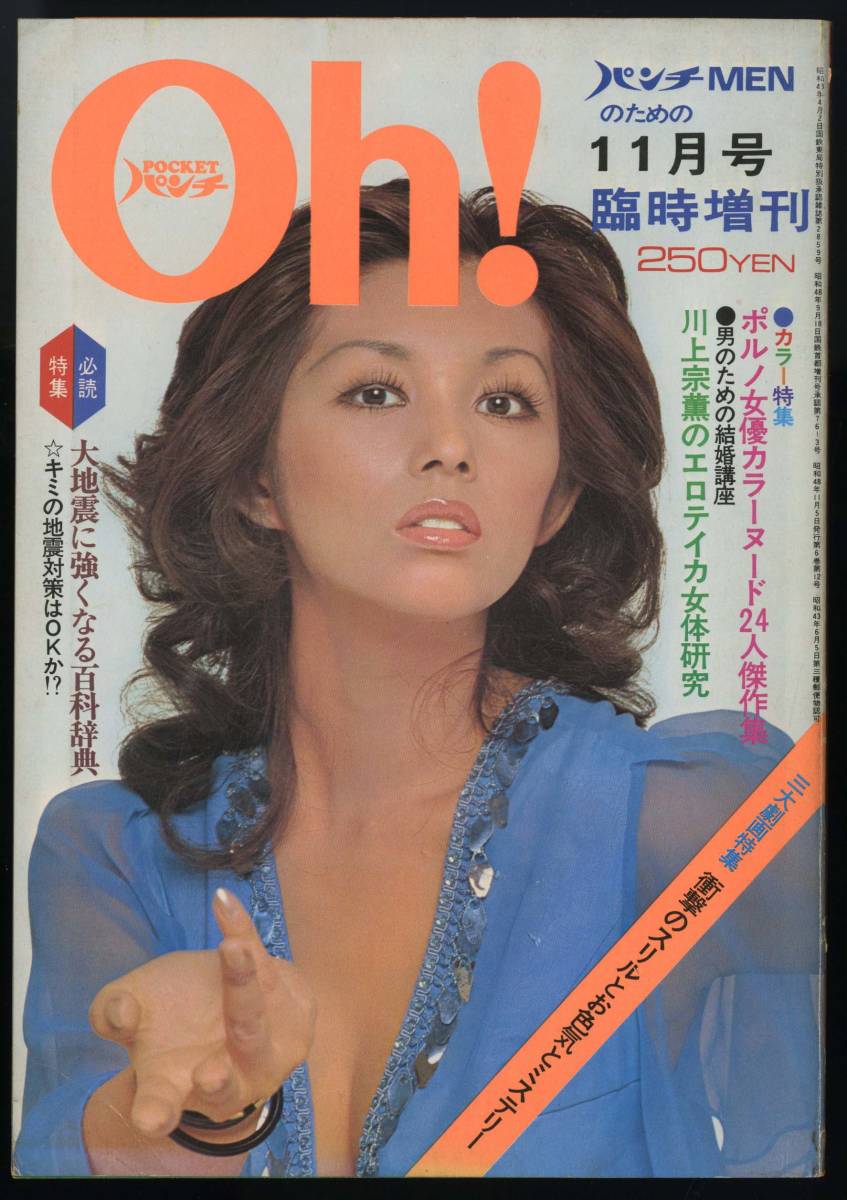 【傷や汚れあり】Pocket パンチ Oh! ポケットパンチ Oh 昭和48年 パンチMENのための 11月臨時増刊 1973 麻田奈美 渚まゆみ 関根恵子 の落札情報詳細 - Yahoo ...