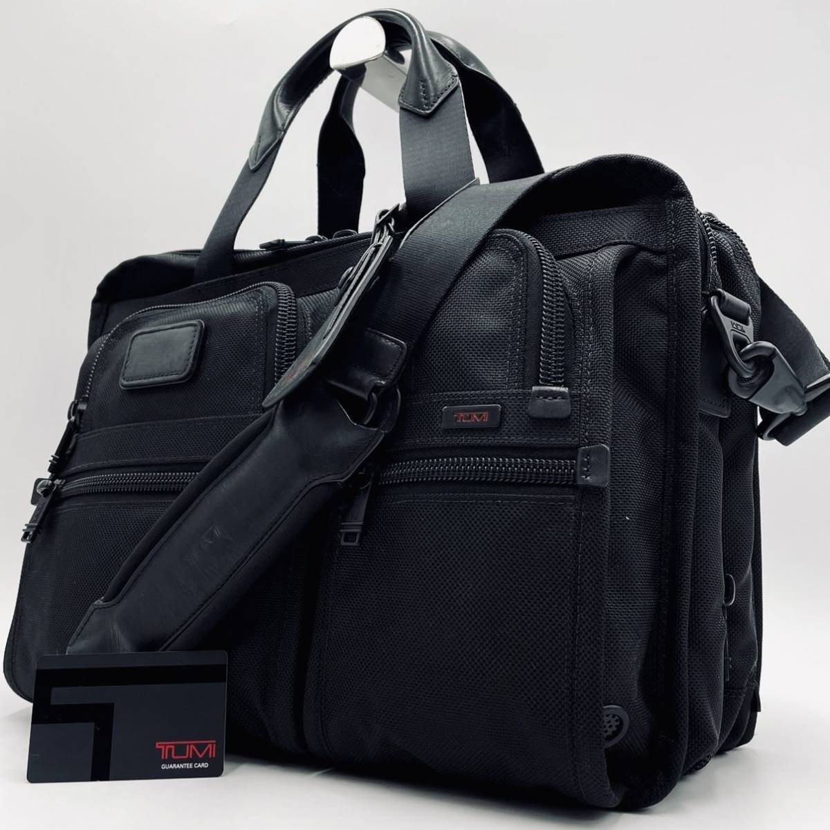 【目立った傷や汚れなし】1円~ 極美品 TUMI トゥミ メンズ ビジネスバッグ 2way ALPHA エクスパンダブル オーガナイザー ブリーフ バリスティック 斜め掛け A4+PC 黒の ...