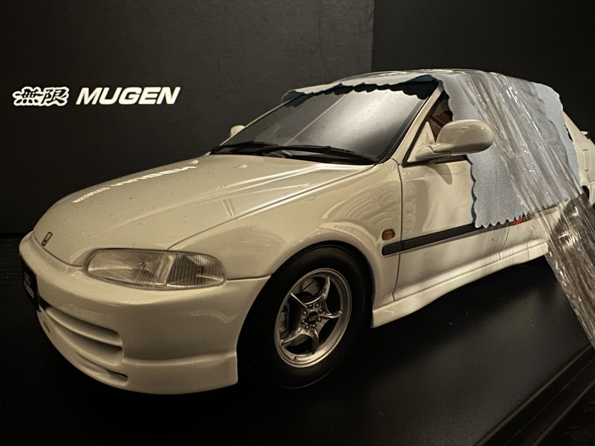 【未使用】[希少品] 1/18 Onemodel Honda Civic Ferio 無限 EG9 Championship White ...