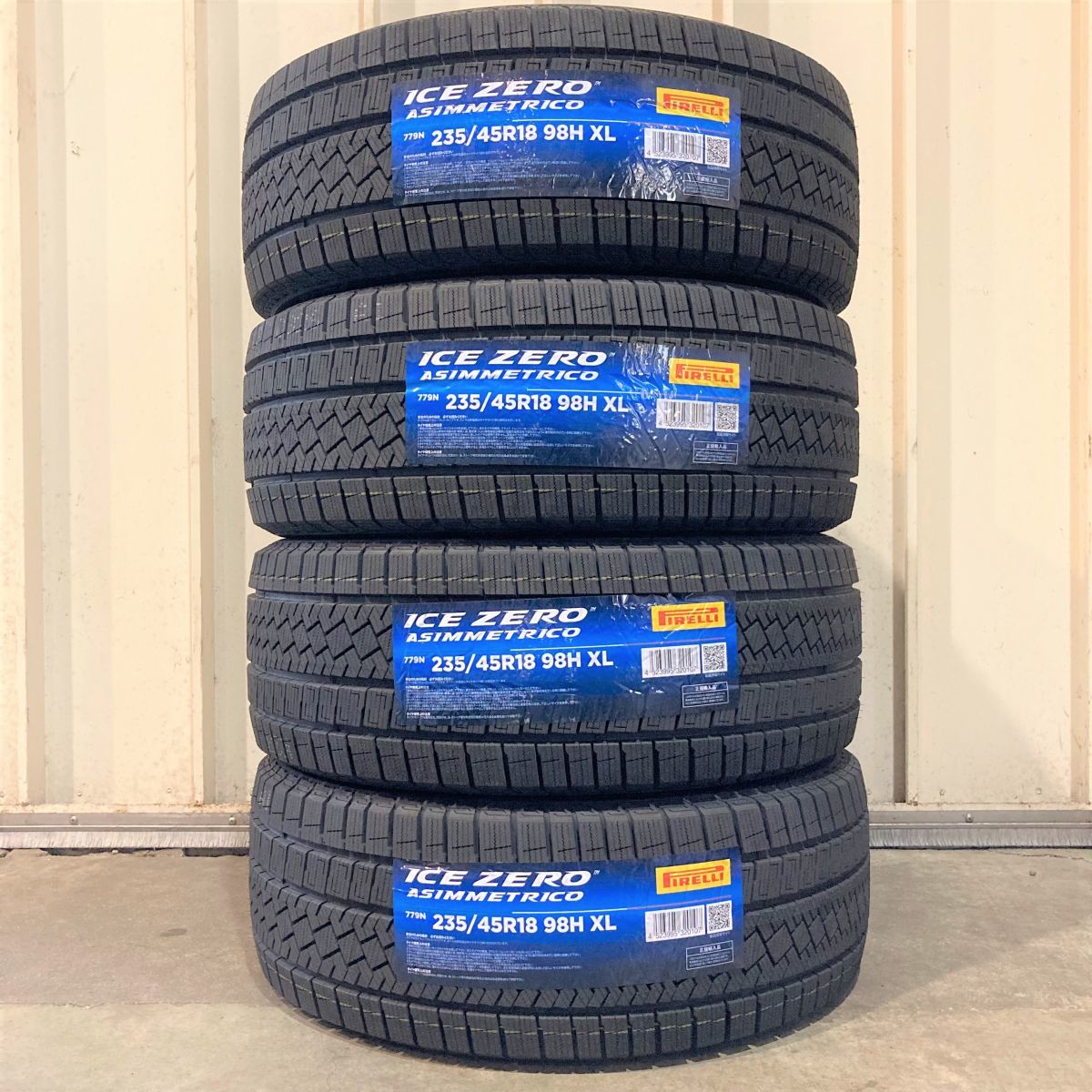 【未使用】送料別 新品 4本セット (MG0012.16) 235/45R18 98H XL PIRELLI ICE ZERO ASIMMETRICO 2022年製造 屋内保管 235/45 ...