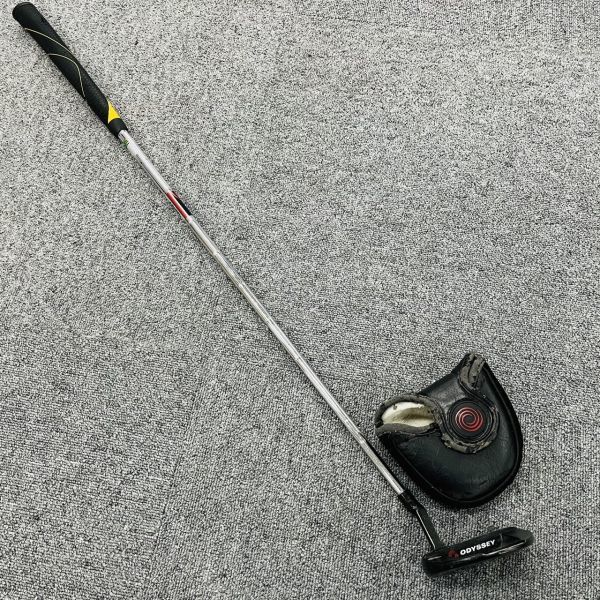 【傷や汚れあり】R239-Z10-156 ODYSSEY オデッセイ WHITE RIZE iX V-LINE 5/SH パター メンズ 右利き用 34インチ カバー付 ゴルフクラブ スポーツ ...