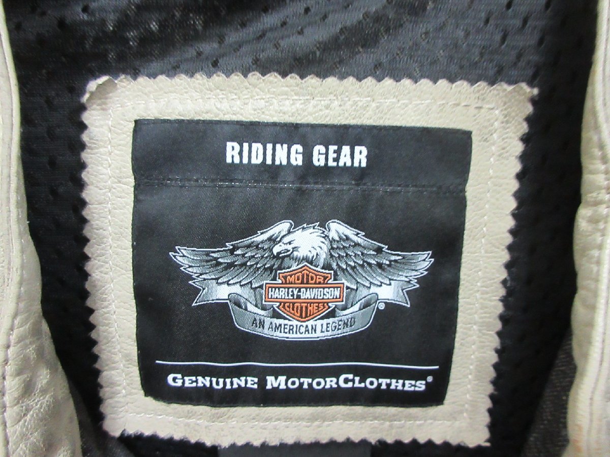 【やや傷や汚れあり】1000円～ハーレーダビッドソン HARLEY DAVIDSON 97142-17VM コットン&レザージャケット サイズ ...