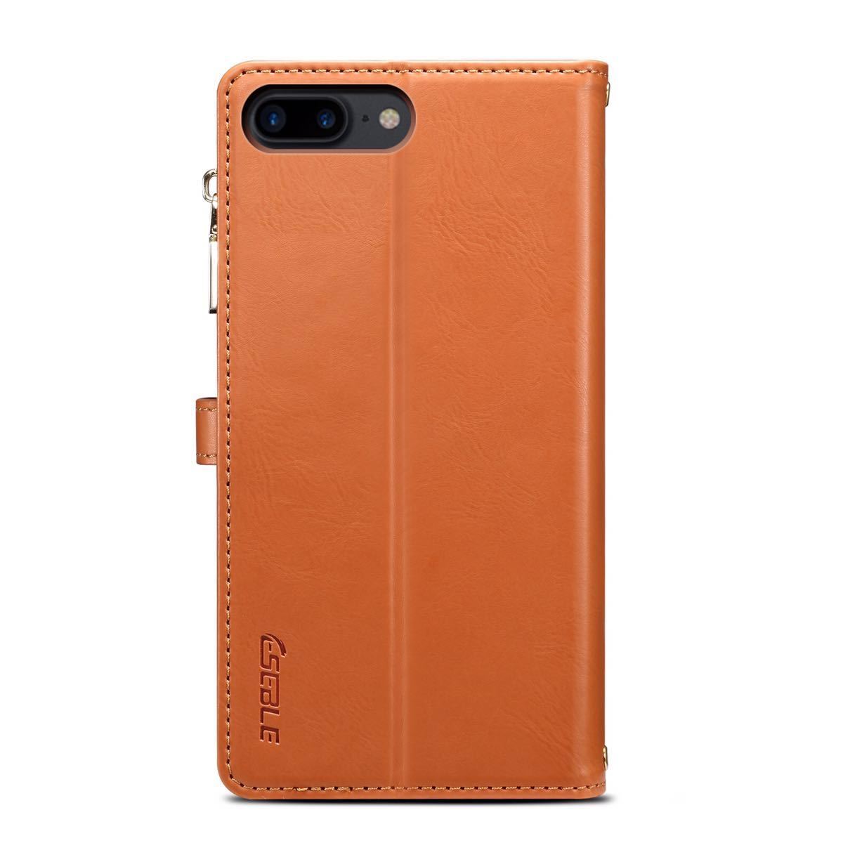 【未使用】iPhone 7plus ショルダーケース iPhone 8plusレザーケース アイフォン7プラス ケース iPhone8plus カバー 手帳型 カード収納 お財布付きの落札情報 ...