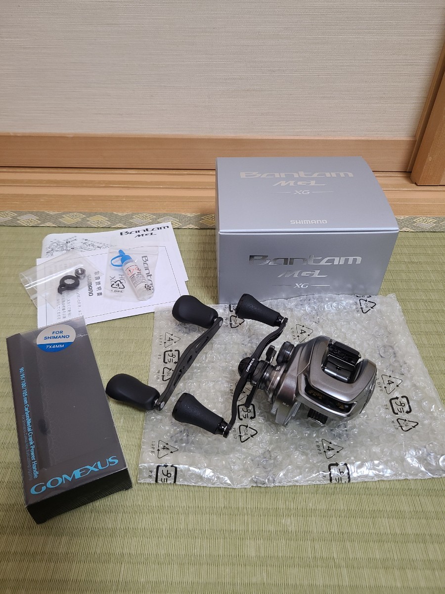 【未使用に近い】SHIMANO シマノ 18 Bantam MGL XG 中古超美品 使用1回 傷なし バンタム XG 右 ベイトリール ゴメクサス 100mm ハンドル 付きの落札情報詳細 ...