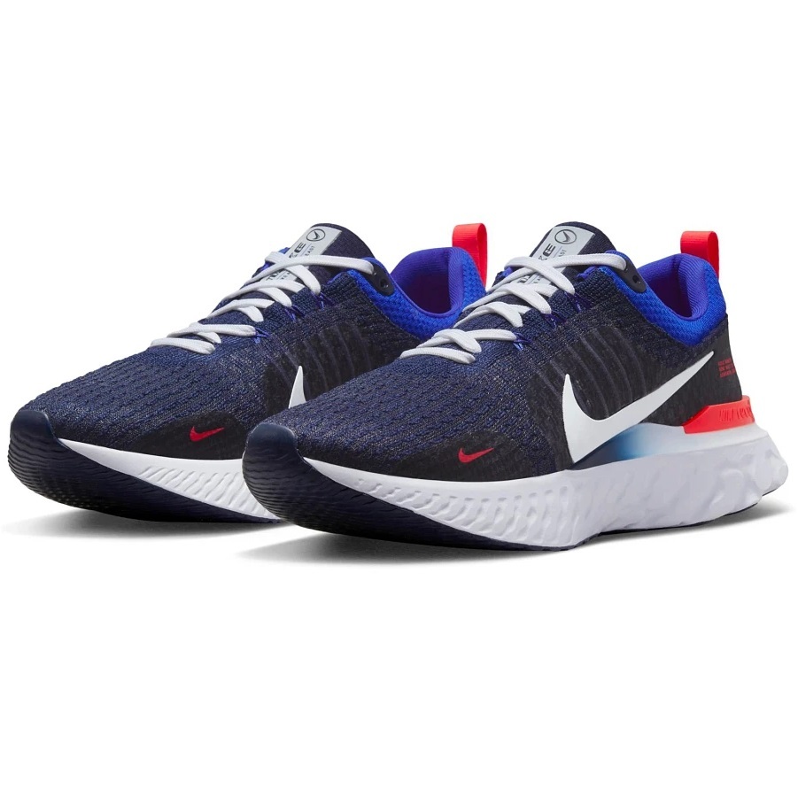 【未使用】☆NIKE REACT INFINITY RUN FK 3 濃紺/明青/明赤 25.5cm ナイキ リアクト インフィニティ ラン フライニット 3 FD0364-419の落札情報 ...