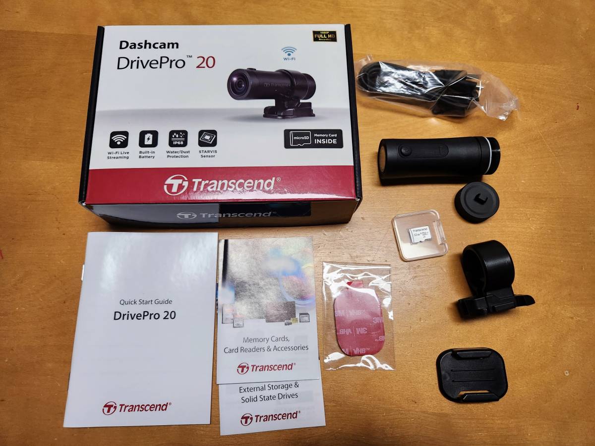 【目立った傷や汚れなし】トランセンド DP20 DrivePro 20 二輪車用ドライブレコーダー STARVIS高感度イメージセンサ②の落札情報詳細 - ヤフオク落札価格検索 オークフリー