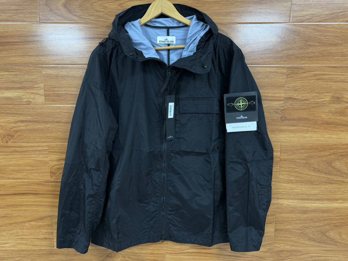 【未使用】stone island hooded jacket ストーンアイランド 22SS ナイロン ナイロンジャケット L メンズ ブラック 761540223 3L TCの落札情報詳細 ...