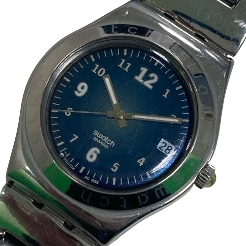 【傷や汚れあり】【Swatch/スウォッチ】QZ IRONY/アイロニー SR726SW 腕時計 テスター〇 ブルー文字盤 青★の落札情報詳細 ...