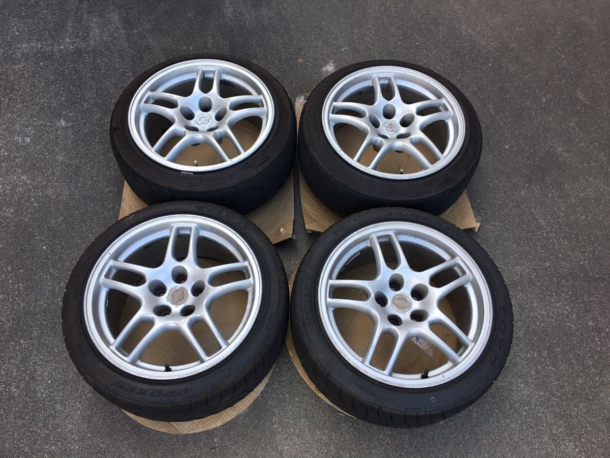 【傷や汚れあり】鍛造 R33 GT-R 純正アルミホイール 4本セット 17インチ 9J＋30 5穴 114.3 180SX RPS13 S14 S15 JZX100 C33 C35 A31 ...