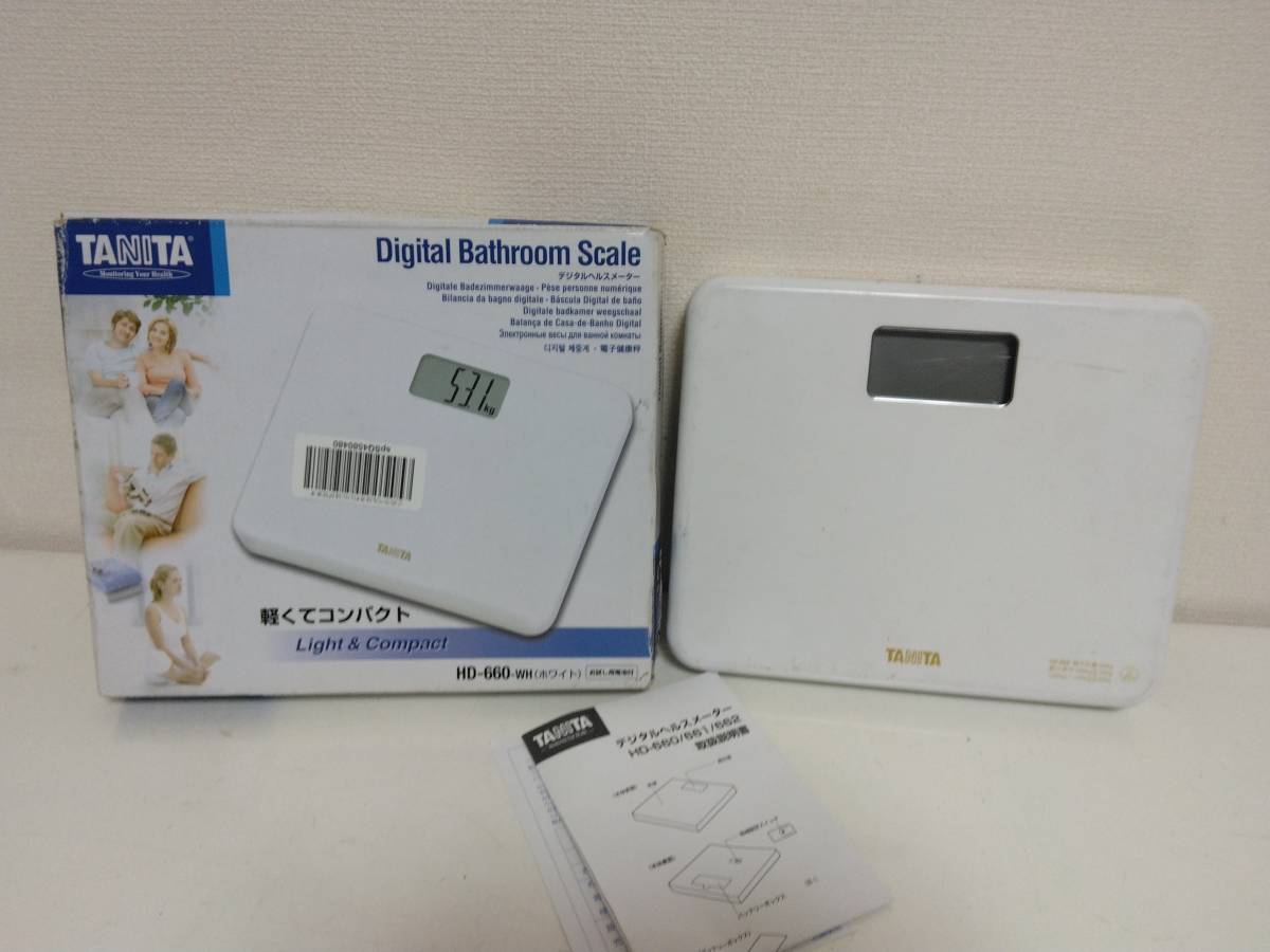 【傷や汚れあり】TANITA デジタルヘルスメーター HD-660-WH 体重計★737の落札情報詳細 - Yahoo!オークション落札価格検索 オークフリー