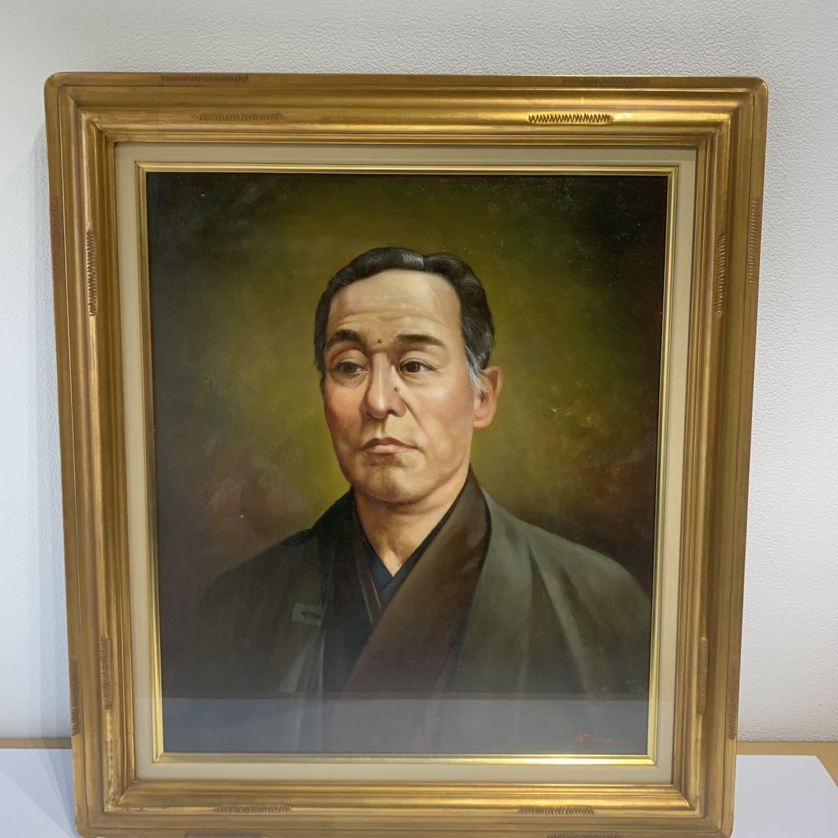 【やや傷や汚れあり】真作 油絵 油彩画 絵画 人物画 奥野北雄作 額装 福沢諭吉 インテリア F10号 横60センチ 高さ67センチ 厚み5.5センチ 重量4.5kgの落札情報詳細 ...