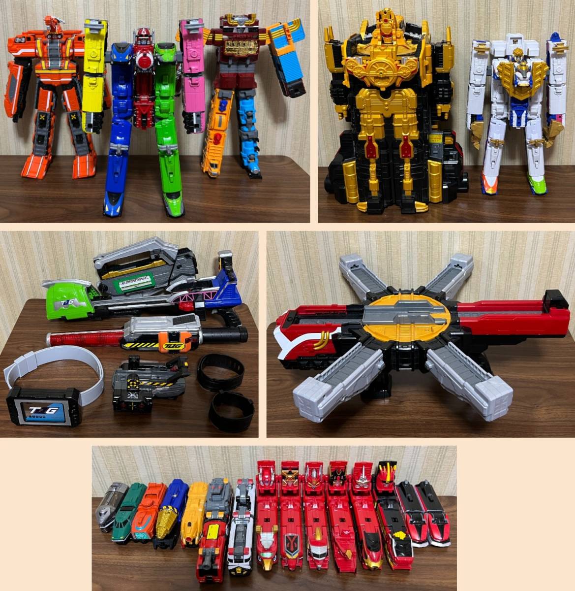 【傷や汚れあり】烈車戦隊トッキュウジャー 玩具セット トッキュウオー ディーゼルオー ビルドダイオー ハイパーレッシャテイオー トッキュウ