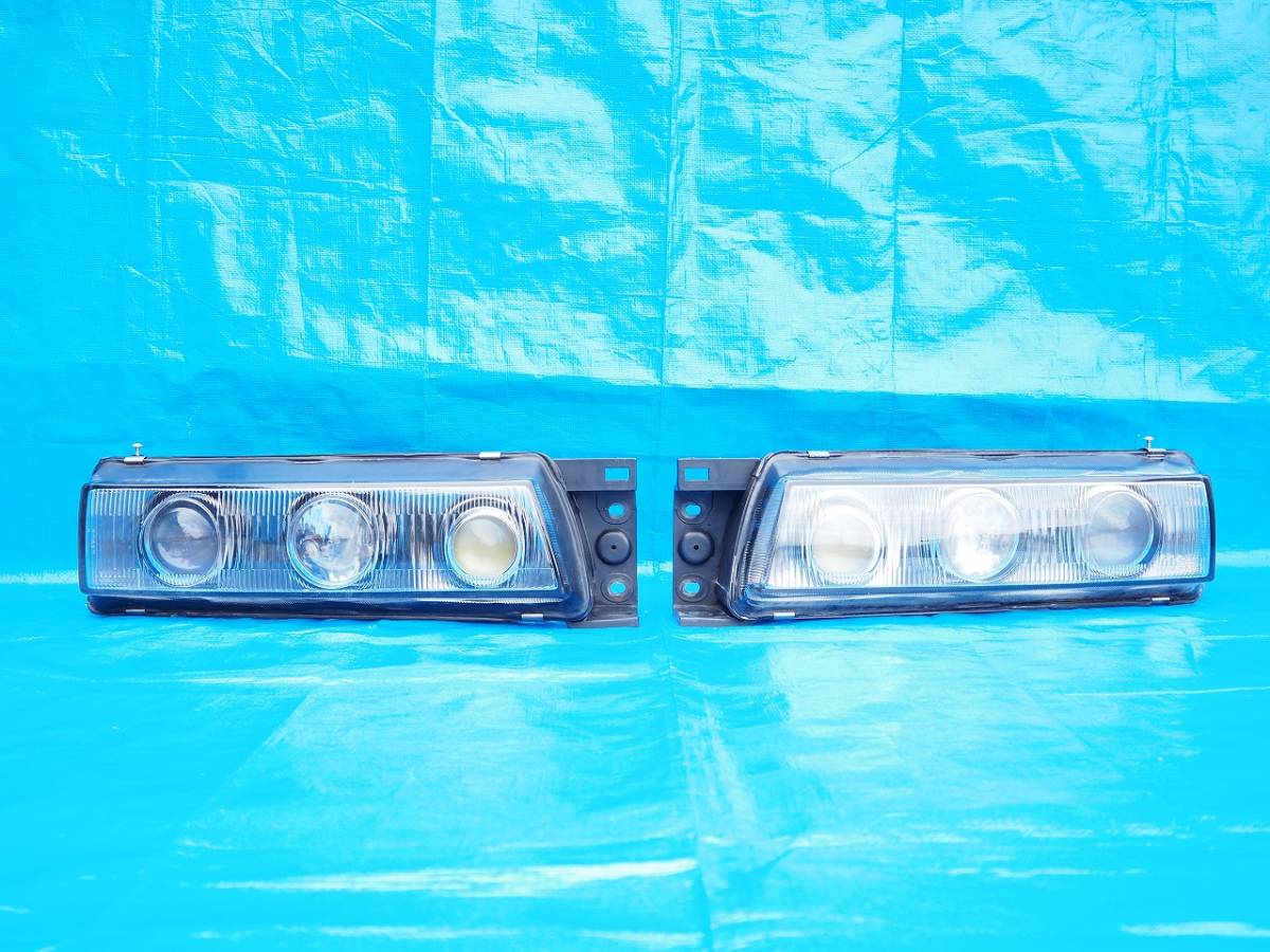 【やや傷や汚れあり】 希少！極上！ S13シルビア プロジェクター ヘッドライト ヘットライト プロ目 NISSAN SILVIA 日産 純正 ...
