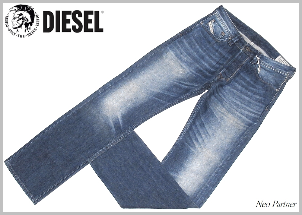 【未使用】未使用 DIESEL ディーゼル LARKEE 0R83P ウォッシュ加工 レギュラーストレート インディゴ デニムパンツ ジーンズ W28 正規品 メンズの落札情報詳細 ...