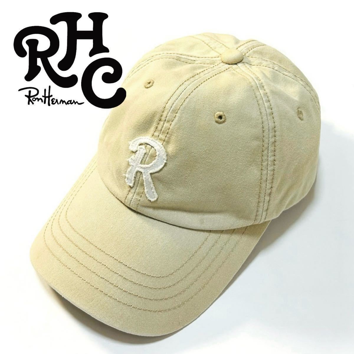 【目立った傷や汚れなし】【Ron Herman】R LOGO PATCH CAP RHC ロンハーマン ウォッシュ加工 Rロゴキャップ ツイル ...