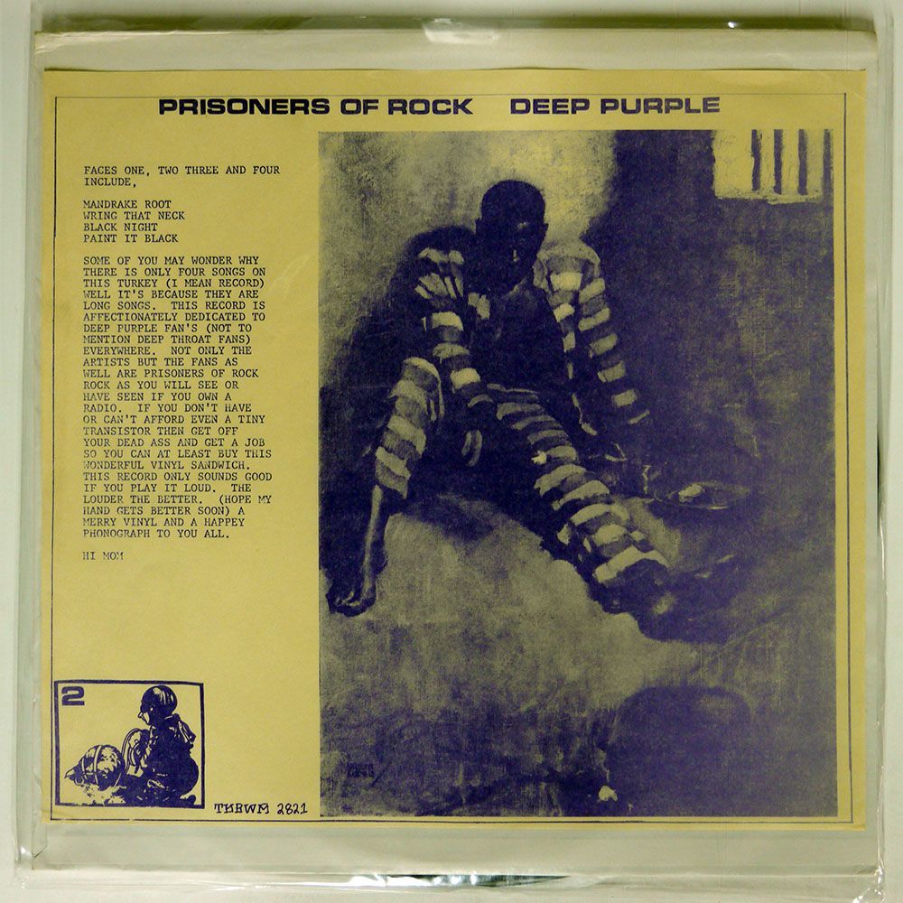 【やや傷や汚れあり】米 ブート Deep Purpleprisoners Of Rockthe Amazing Kornyfone Record Label For The Working