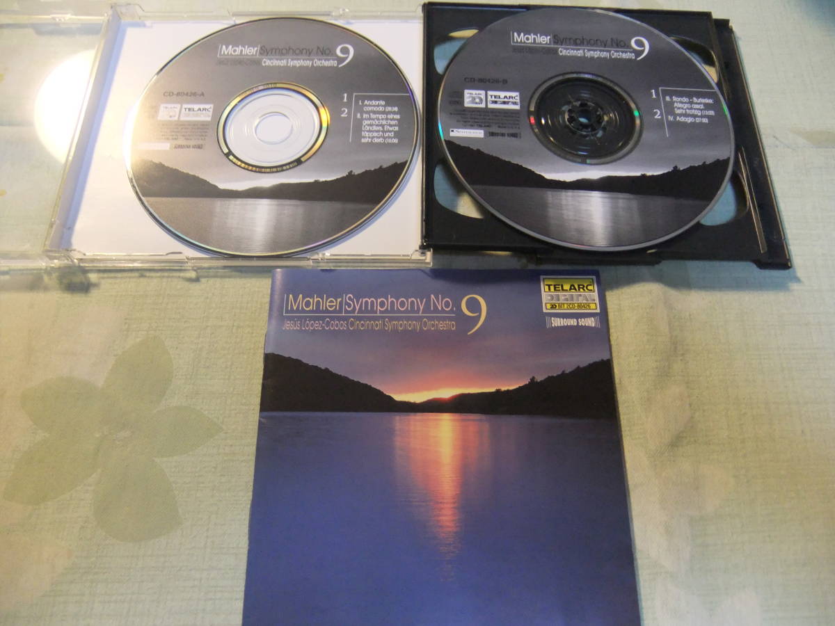 【やや傷や汚れあり】カット盤★優秀録音SURROUND SOUND☆米盤TELARC・2CD-80426☆マーラー:交響曲第9番(2CD ...