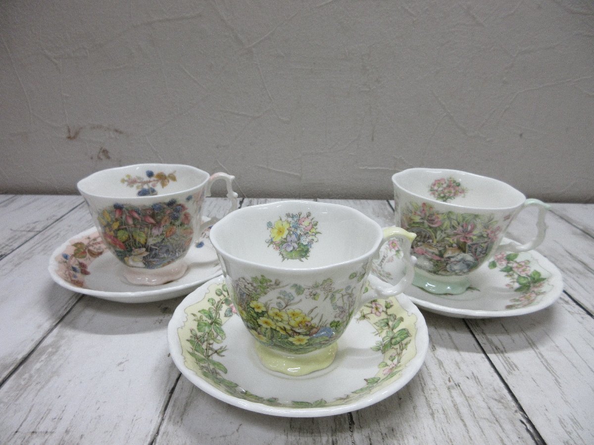 【目立った傷や汚れなし】1円 b 良品 ロイヤルドルトン 四季 カップ＆ソーサー3客セット ROYAL DOULTON autumn.spring.summer 【星見】の落札情報詳細 ...