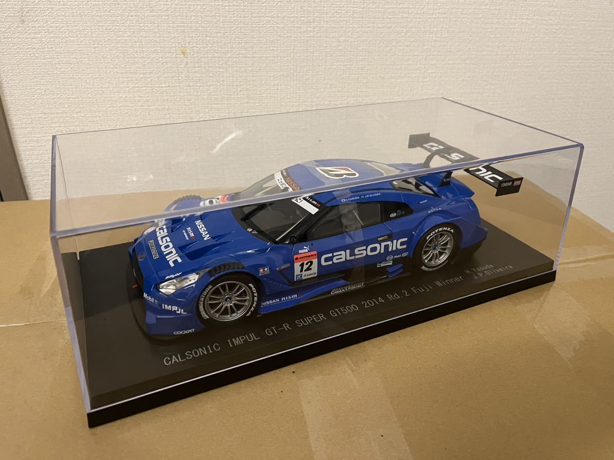 【未使用】新品,アウトレット,エブロ,EBBRO,1/18,CALSONIC IMPUL GT-R SUPER GT500 2014 Rd.2 Fuji (ブルー) ミニカー,カルソニック ...