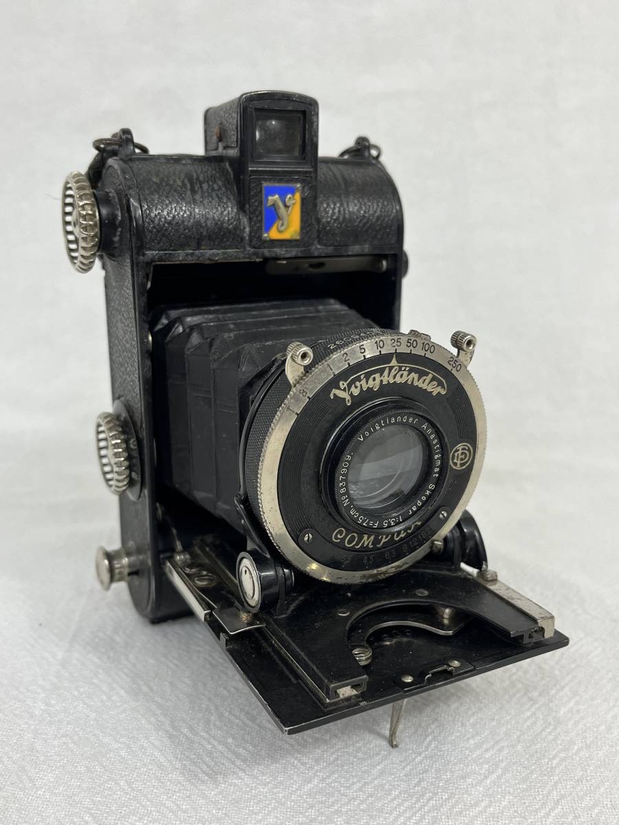 珍品.希少.COLLEX.ジャバラカメラ.革ケース付き・レンズ.Lucomar.Anastigmat.75mm 1：4.5 COLLEX ...