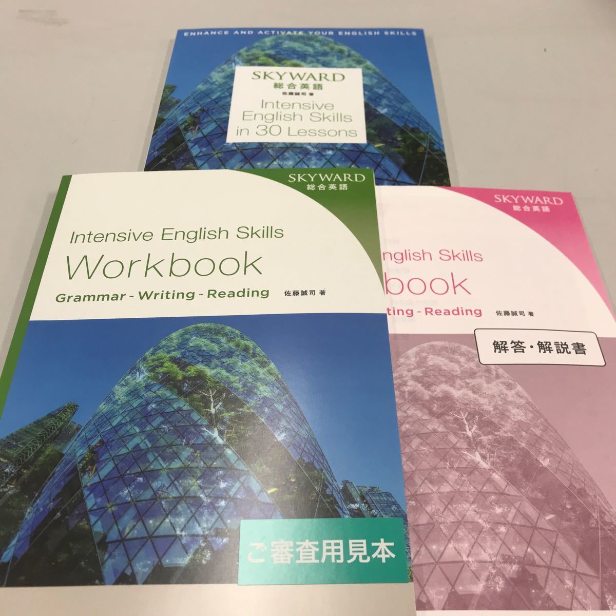 【未使用に近い】SKYWARD総合英語 Intensive English Skills in 30 Lessons Work book 2冊 ...