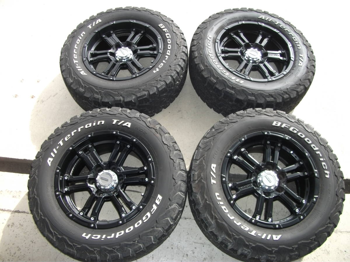 【目立った傷や汚れなし】RAYS DAYTONA レイズ デイトナ FDX 17x8j +20 6H PCD139.7 Goodrich All-Terrain 265-65R-17 4本 ...