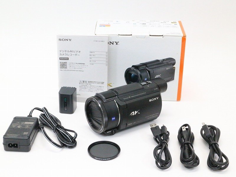 【やや傷や汚れあり】 【良品・元箱付】SONY Handycam FDR-AX55 デジタルビデオカメラ ハンディカム 4K ソニー ...