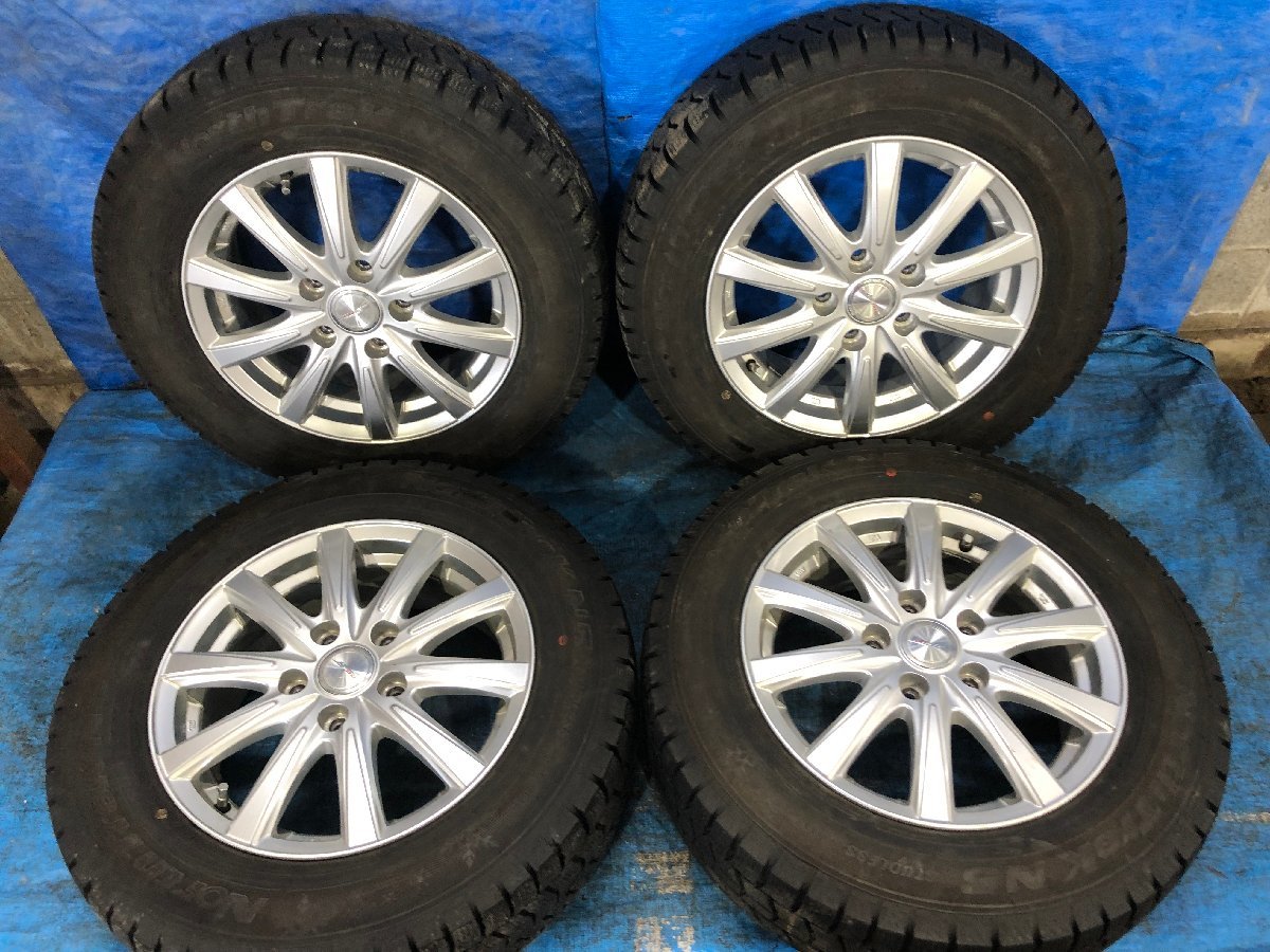 【やや傷や汚れあり】Weds JOKER 15×6J +53 5H-114.3PCD Autobacs オートバックス North Trek N5 195/65R15 2022年製 タイヤ ...