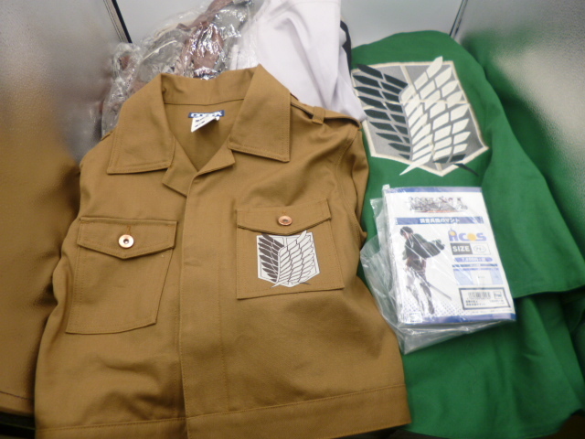 【傷や汚れあり】進撃の巨人 COSPA 兵団ジャケット ACOS マント など 調査兵団 コスプレ 衣装 一式 おまとめ 激安1円スタートの落札情報詳細 - ヤフオク落札価格検索 オークフリー