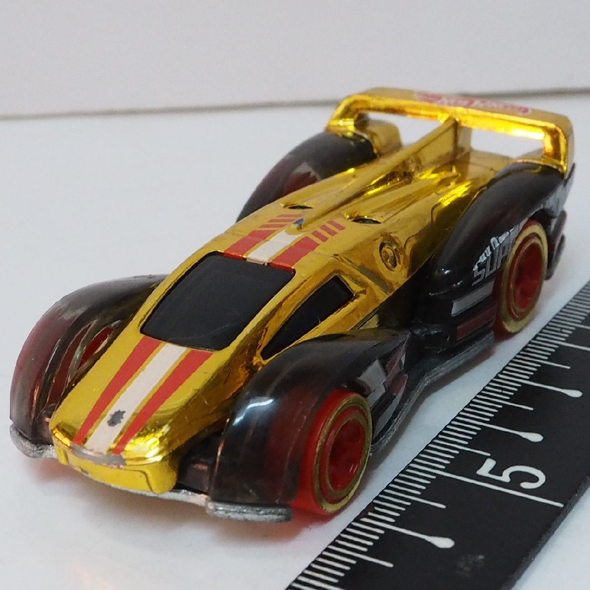 【やや傷や汚れあり】Hot Wheels【Electrack FJV50 金色 ゴールド】ミニカー ホットウィール MATTEL マテル【中古 ...