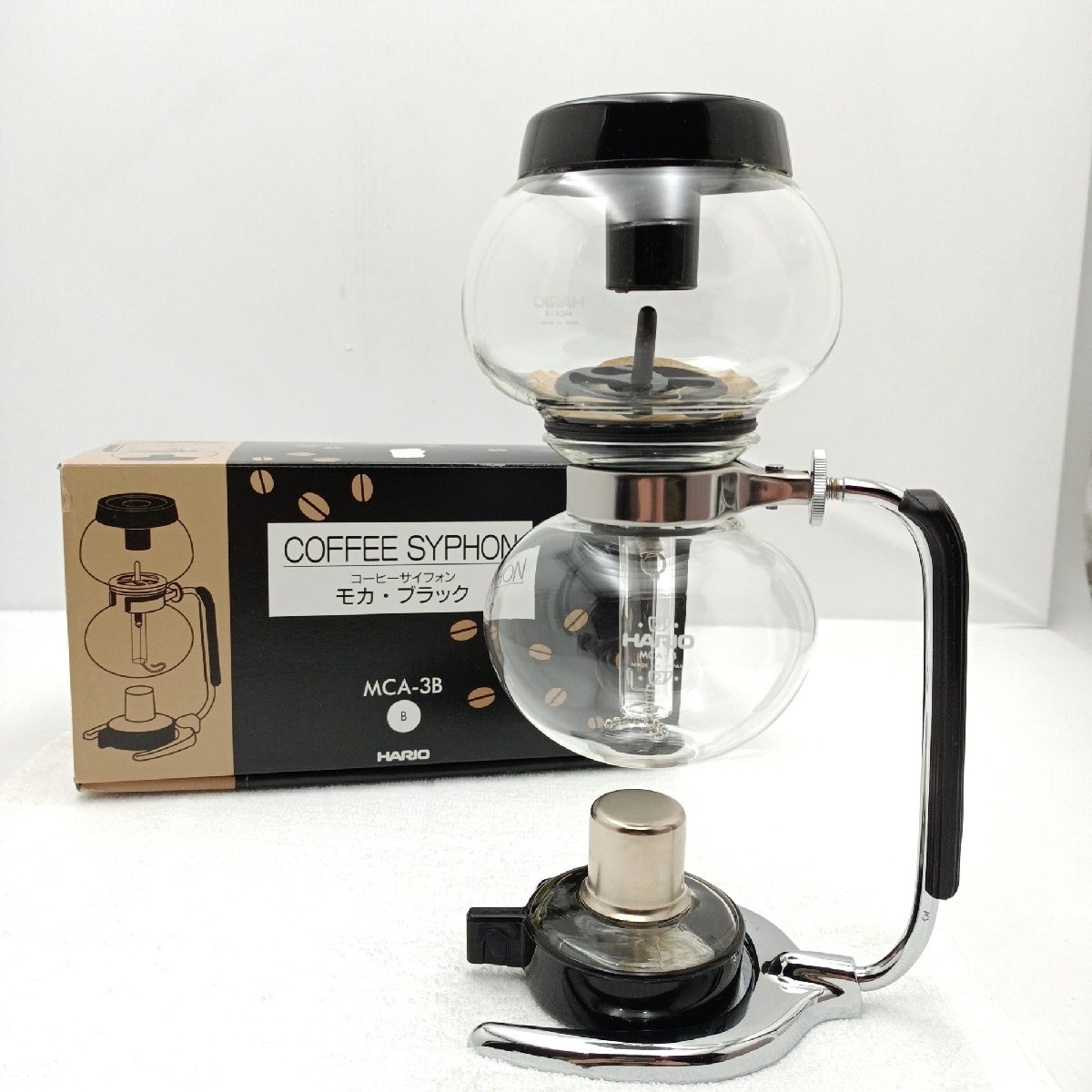 【目立った傷や汚れなし】コーヒーサイフォン モカ HARIO ハリオ MCA-3B 3人用 ブラック 黒 COFFEE SYPHON 取説なし 付属品欠品あり 中古品 現状品【道楽札幌】の落札 ...