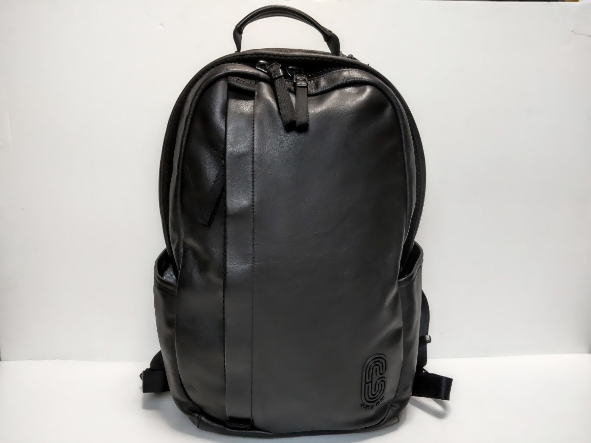 【目立った傷や汚れなし】COACH☆コーチ レザー リュック/バックパック/HN8383_CJ509/ブラック/本革/定価:104,500円/メンズ/男女兼用/良品の落札情報詳細 - ヤフオク ...
