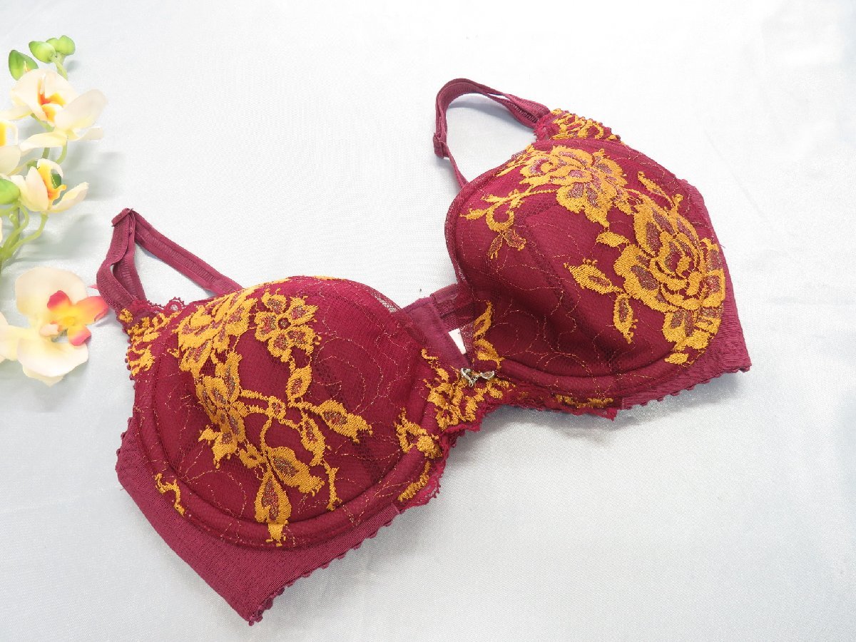 【目立った傷や汚れなし】美品★マルコ MARUKO デコルテリュミエス ショートブラジャー E70 ボヘミアレッド★中古の落札情報詳細 - ヤフオク落札価格検索 オークフリー